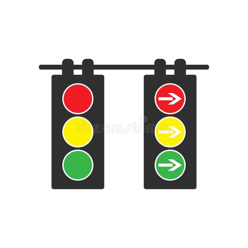 Traffic Lights Icon Vector Design Stock Illustration - Illustration of ...