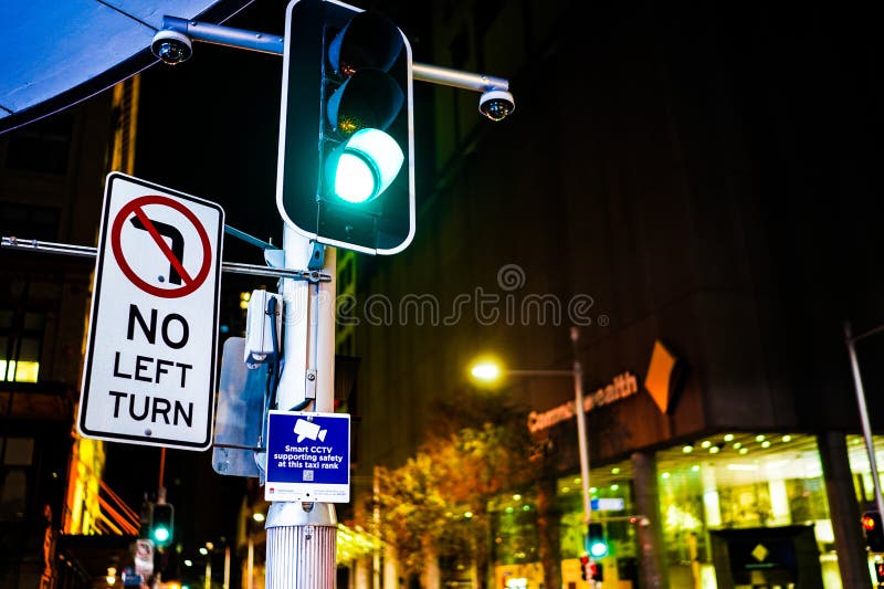 Traffic Lights and Intersection Signs Stock Image - Image of signal ...