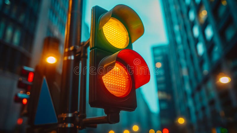 Traffic Lights at an Intersection, Traffic Control and Traffic Safety ...