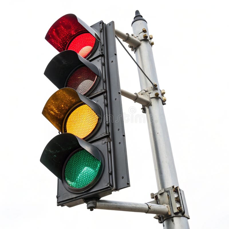 Traffic Lights Isolated on Transparent Background Stock Illustration ...