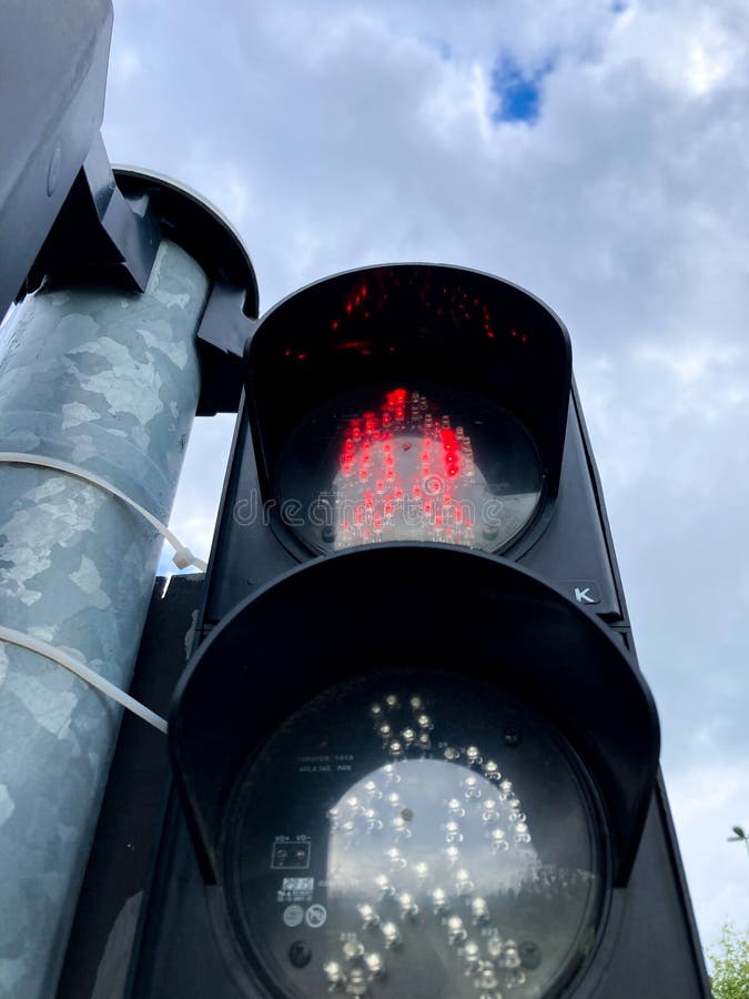 Traffic Lights Lamp Close Up Shot Stock Photo - Image of city, blue ...