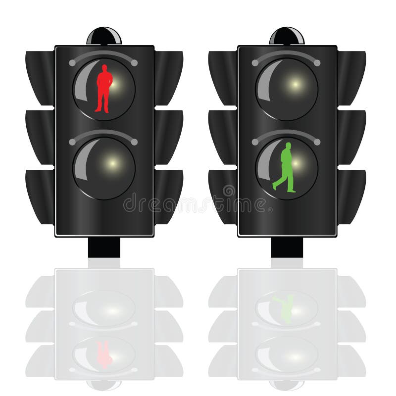 Traffic Lights for Pedestrians with Man Stock Vector - Illustration of ... Traffic Lights for Pedestrians with Man Stock Vector - Illustration of ...