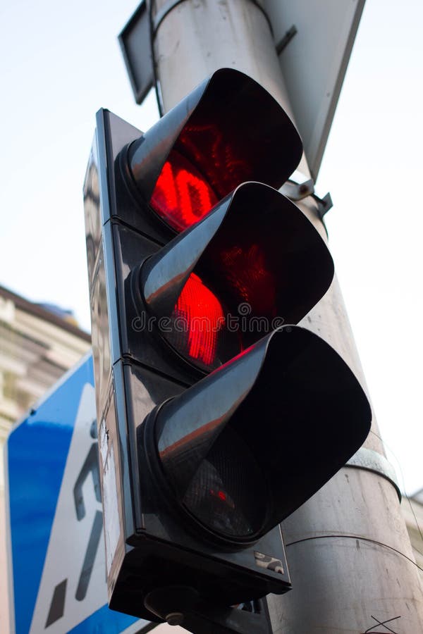 Traffic Lights Red Color. Go Banned Stock Photo - Image of stop ...