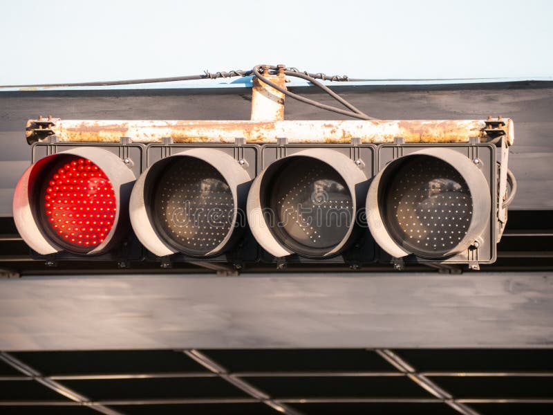 Traffic Lights on Crossroad in City Stock Image - Image of city ...