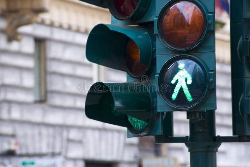 Traffic Lights in Rome City Stock Photo - Image of green, positive ...