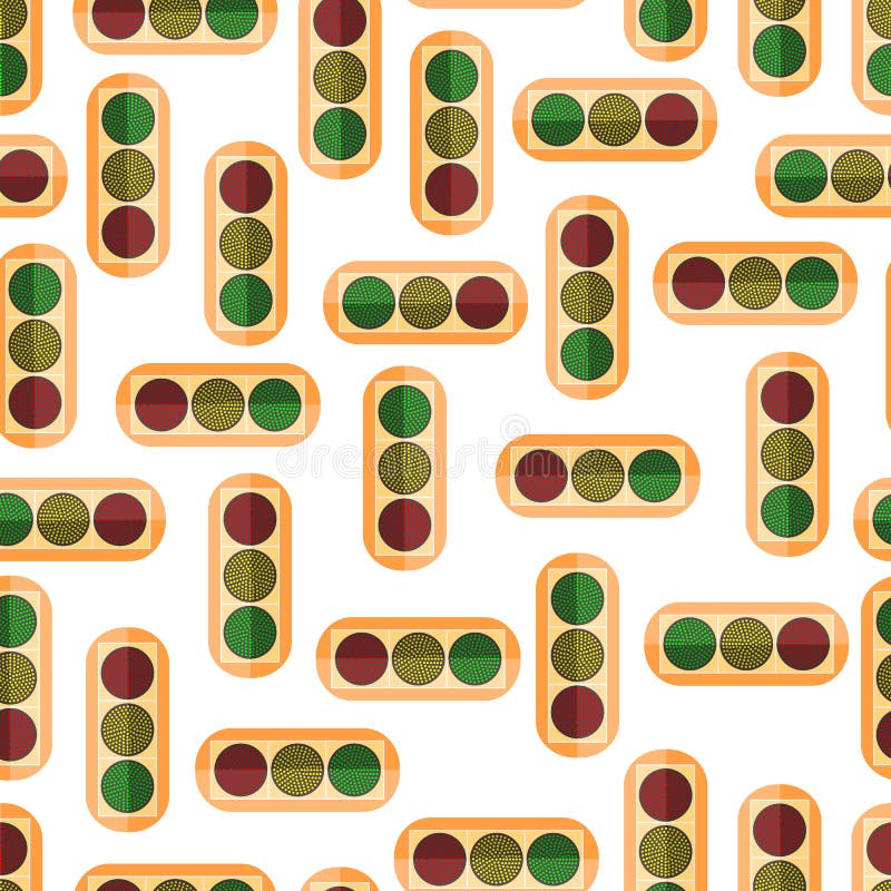Traffic Lights Seamless Pattern. Flat Style. Stock Vector ... Traffic Lights Seamless Pattern. Flat Style. Stock Vector ...