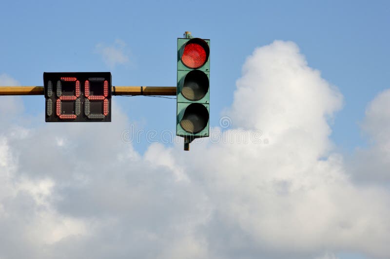 Four Way Red Traffic Light stock photo. Image of stoplight - 105349026