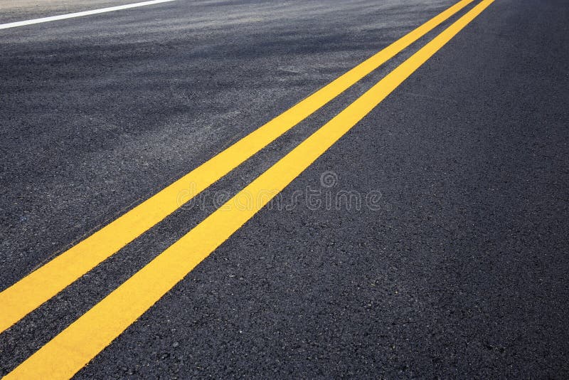 Street with Yellow line stock photo. Image of pattern - 21204650