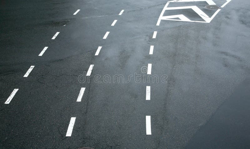 Traffic Lines On Asphalt Picture. Image: 5166950