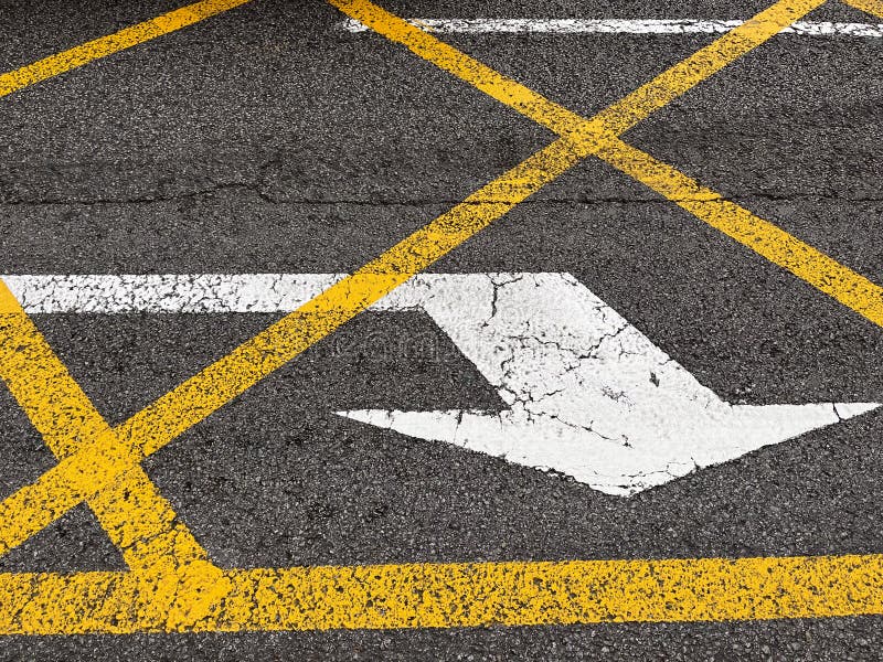 Traffic Lines Painted on the Asphalt Stock Photo - Image of template ...