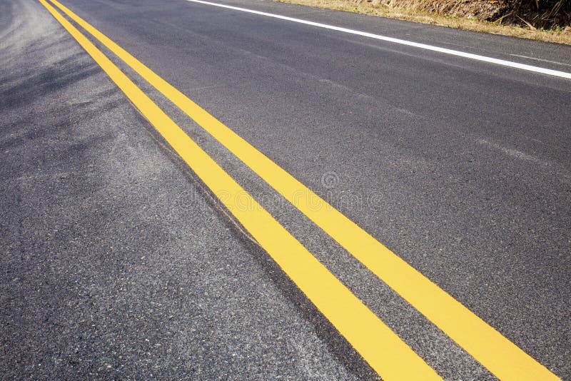 Traffic Lines on Rural Roads Stock Image - Image of asphalt, gray ...