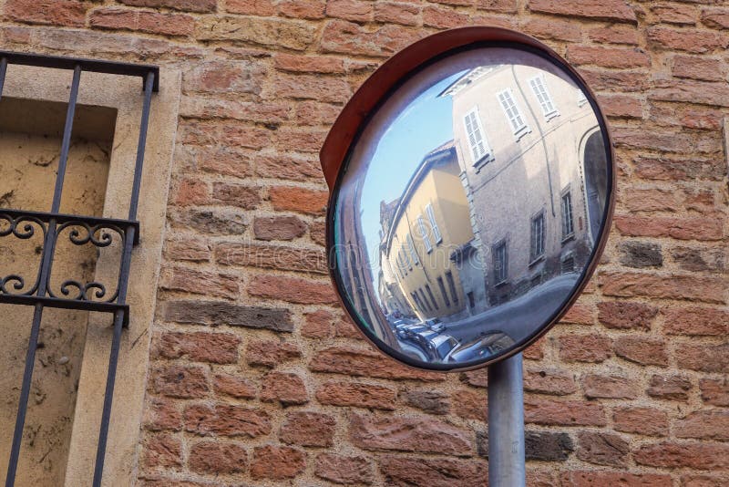 Traffic Mirror, Mirror of Spherical Type Reflecting the Cross for ...