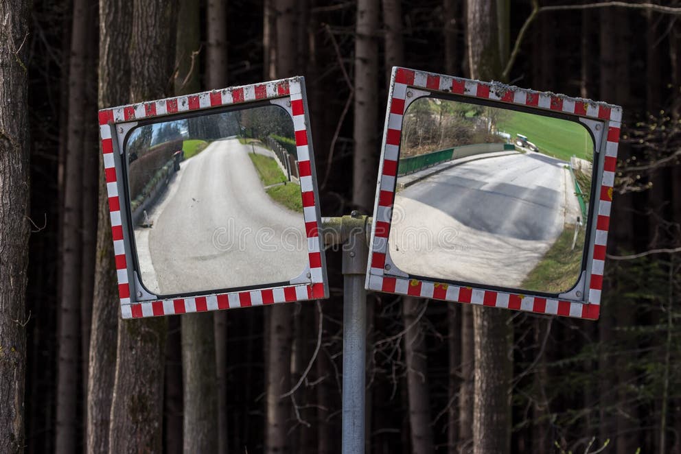 Traffic mirror stock photo. Image of safeguarding, street - 39393362