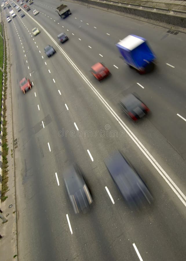 Traffic with motion blur stock image. Image of fast, blurred - 7109795