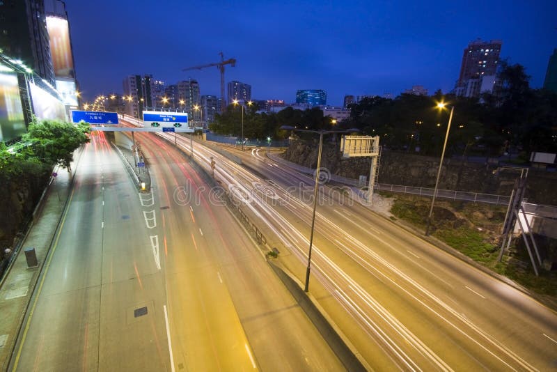 Traffic on the Move at Night Stock Photo - Image of evening, blurred ...