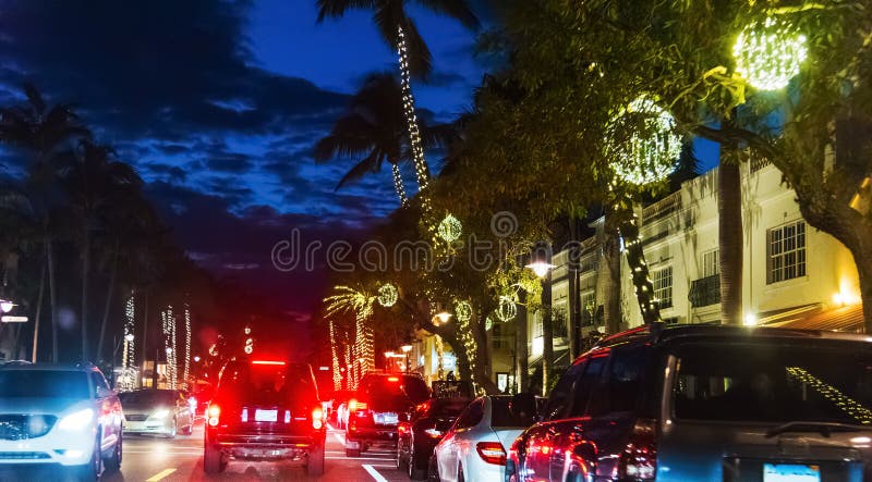 Traffic in Naples at night stock image. Image of drive - 144410685