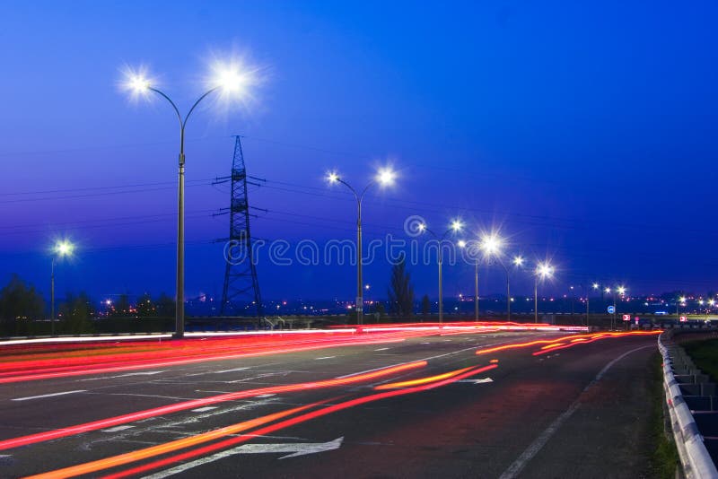 Traffic at night stock image. Image of lighting, city - 3082885