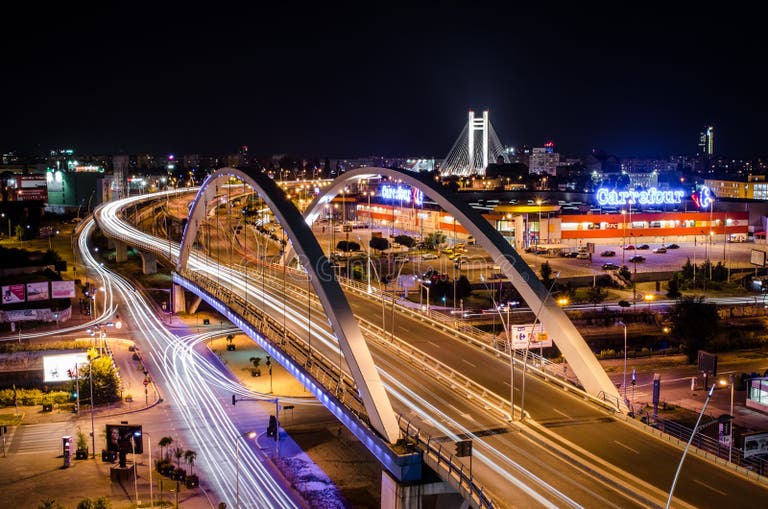 384 Bucharest Night Bridge Stock Photos - Free & Royalty-Free Stock ...