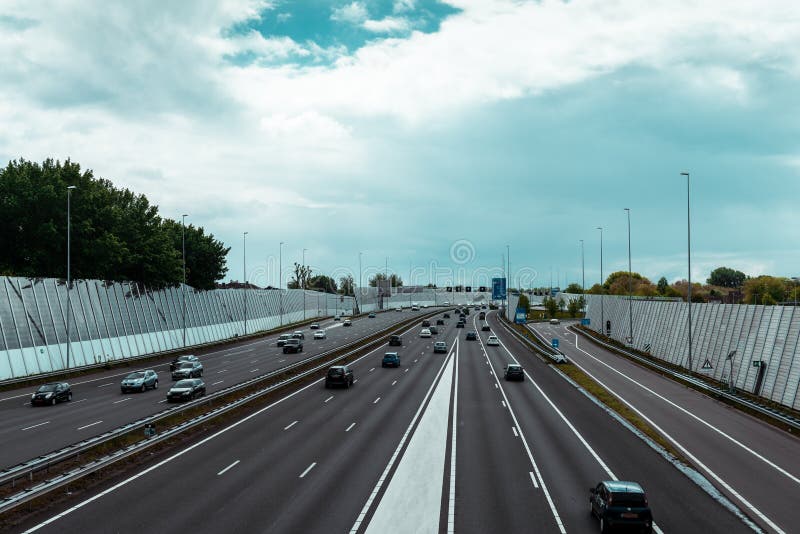 Traffic on the Highway Ring A10 Amsterdam Editorial Image - Image of ...