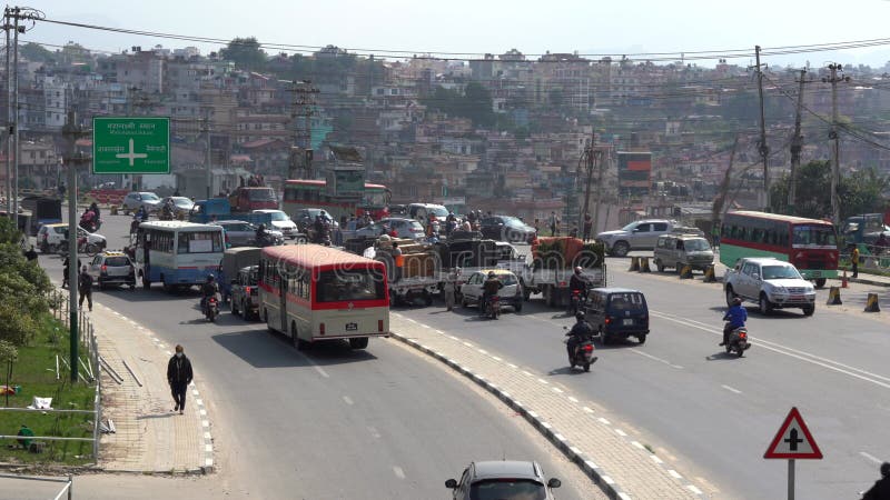 Traffic Patterns at an Intersection on the Ring Road in Kathmandu ...