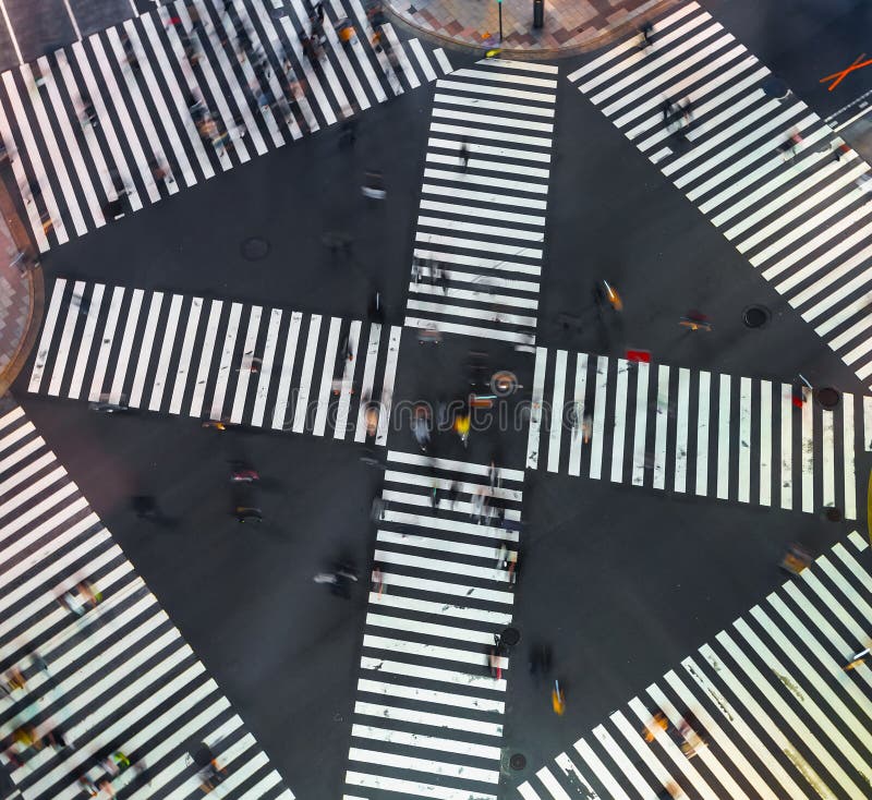 Traffic and People Cross a Busy Intersection in Ginza Editorial Stock ...