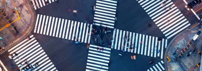 Traffic and People Cross a Busy Intersection in Ginza Editorial Stock ...