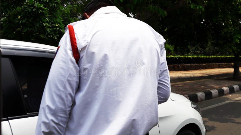 Traffic Police Investigating with Car Driver Stock Image - Image of ...