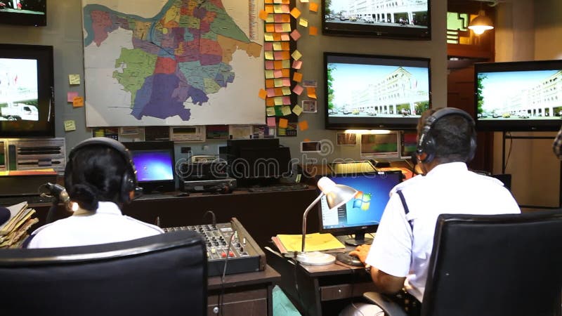 Traffic Police Control Room India Stock Footage - Video of controller ...