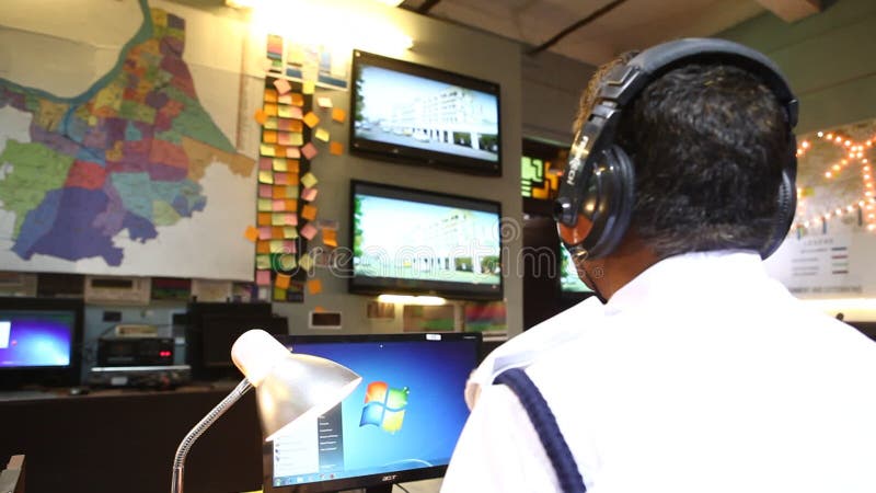 Traffic Police Control Room India Stock Video - Video of officer ...