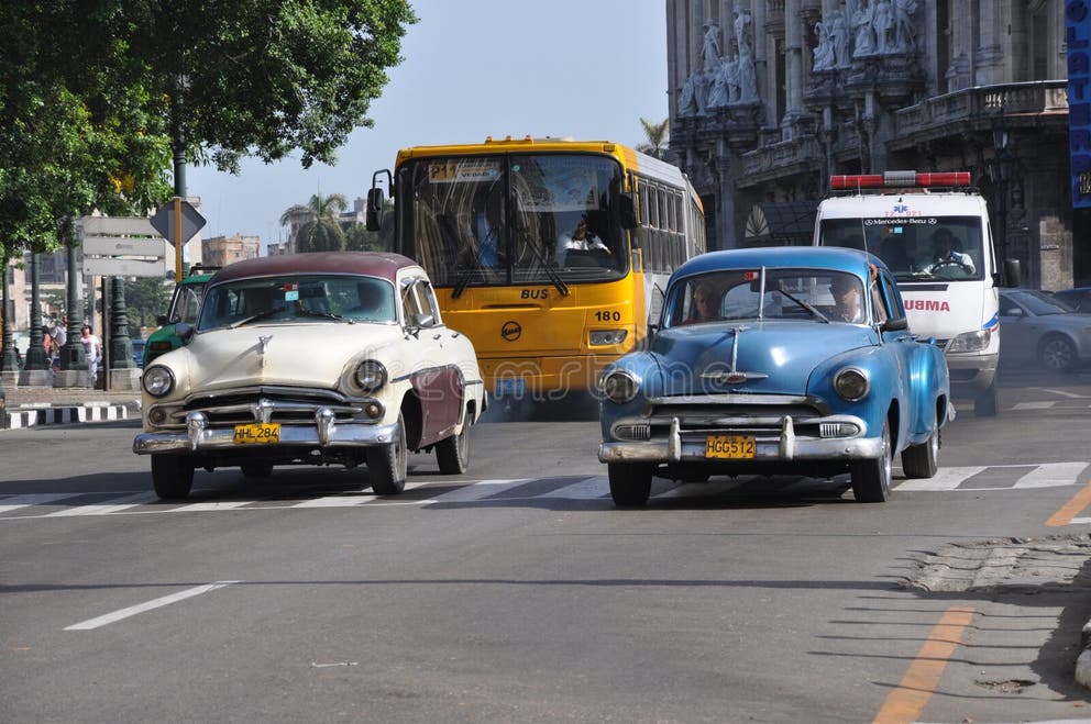Traffic and Pollution in Havana, Cuba Editorial Stock Image - Image of ...