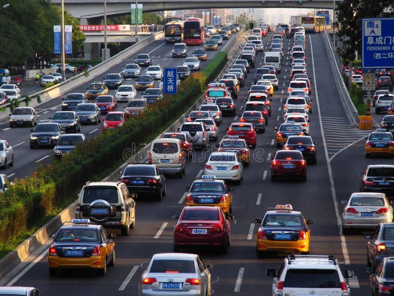 Traffic Problems in Beijing Editorial Stock Photo - Image of matter ...