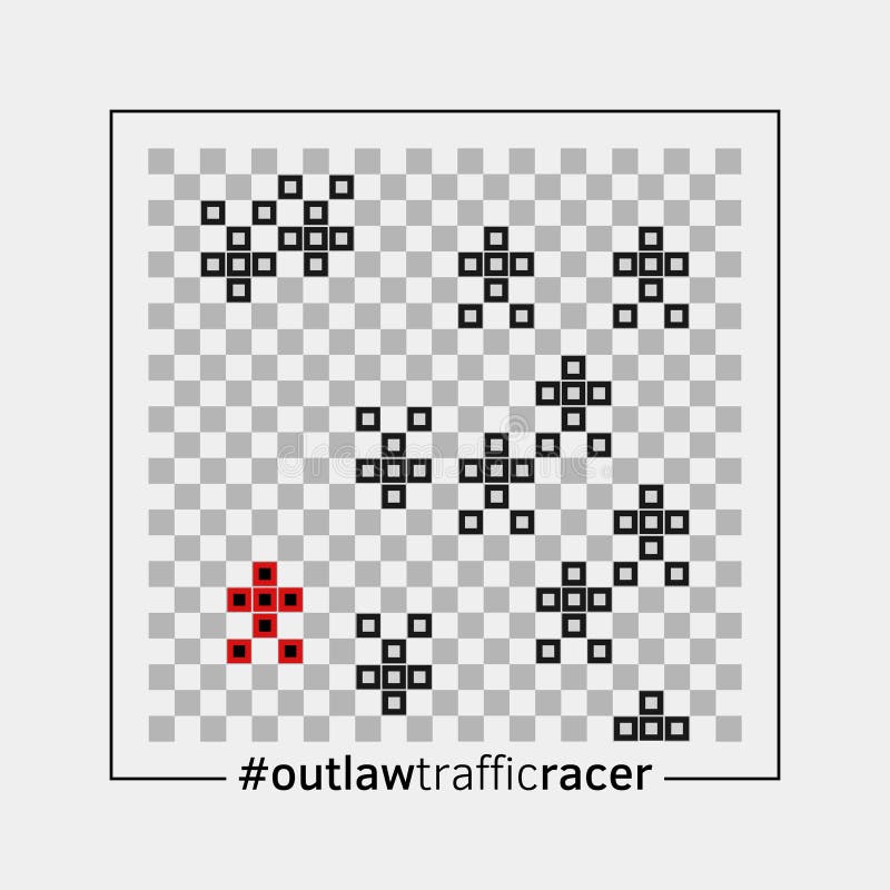 Traffic Racer - Old Console Game Play Poster Stock Illustration ...