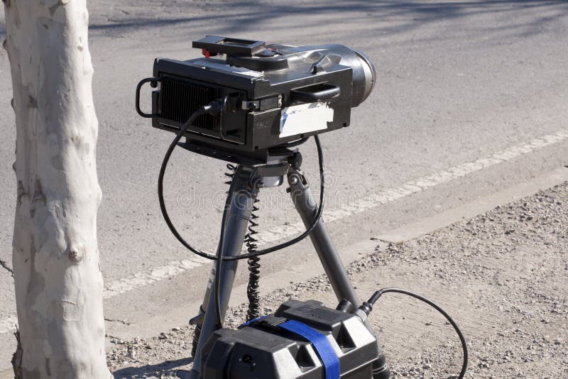 Traffic Radar for Speed Measurement Stock Image - Image of device ...