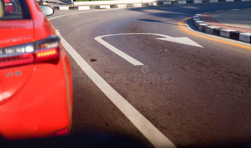 Traffic Returned Sign on Road Stock Photo - Image of signal ...
