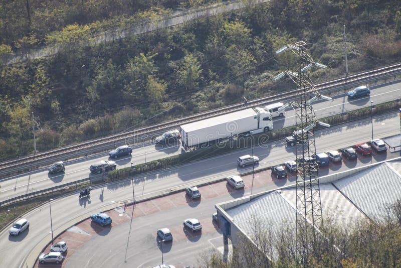 Traffic in a Road Full of Cars Stock Image - Image of vehicle, street ...
