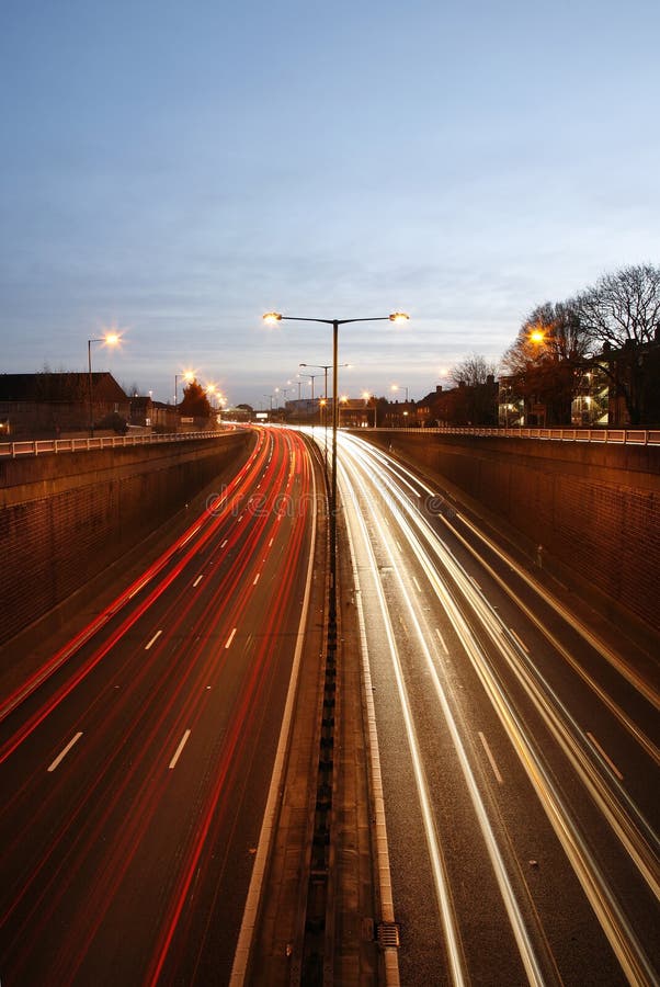 Traffic Road at Night stock image. Image of motorway - 22677237