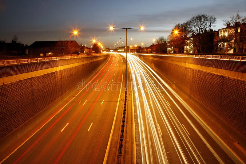 Traffic Road at Night stock photo. Image of motorway - 22677276