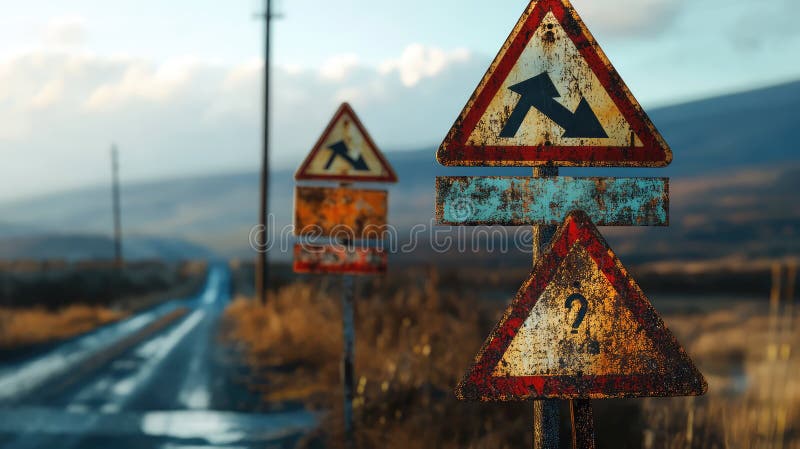 Traffic road signs stock illustration. Illustration of stop - 393575248
