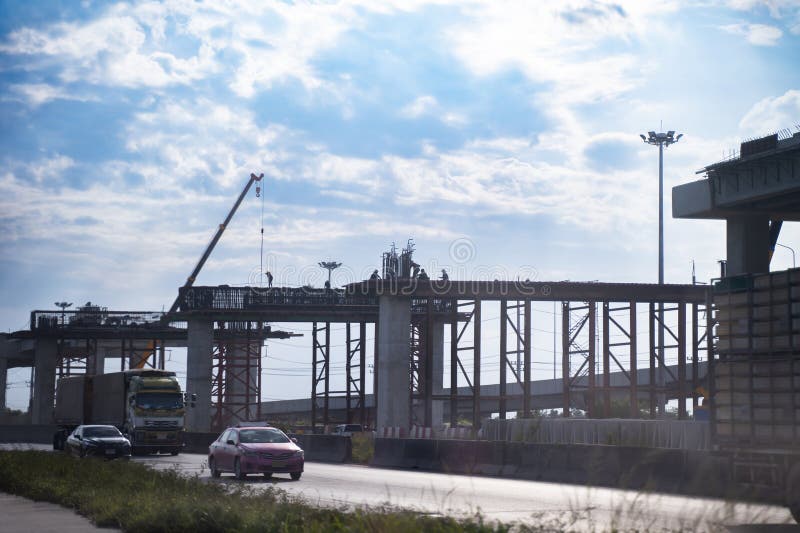 Traffic on the Road is Under Construction at Several Levels To Increase ...