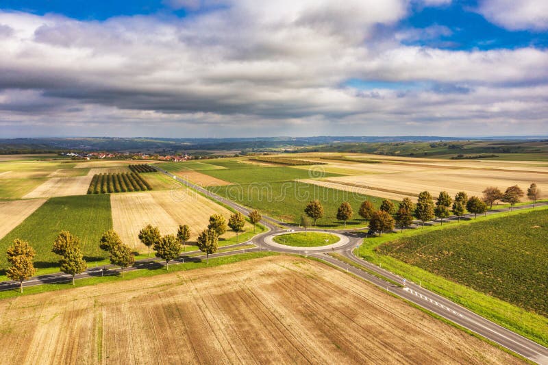 Traffic roundabout stock photo. Image of germany, autumn - 324591008