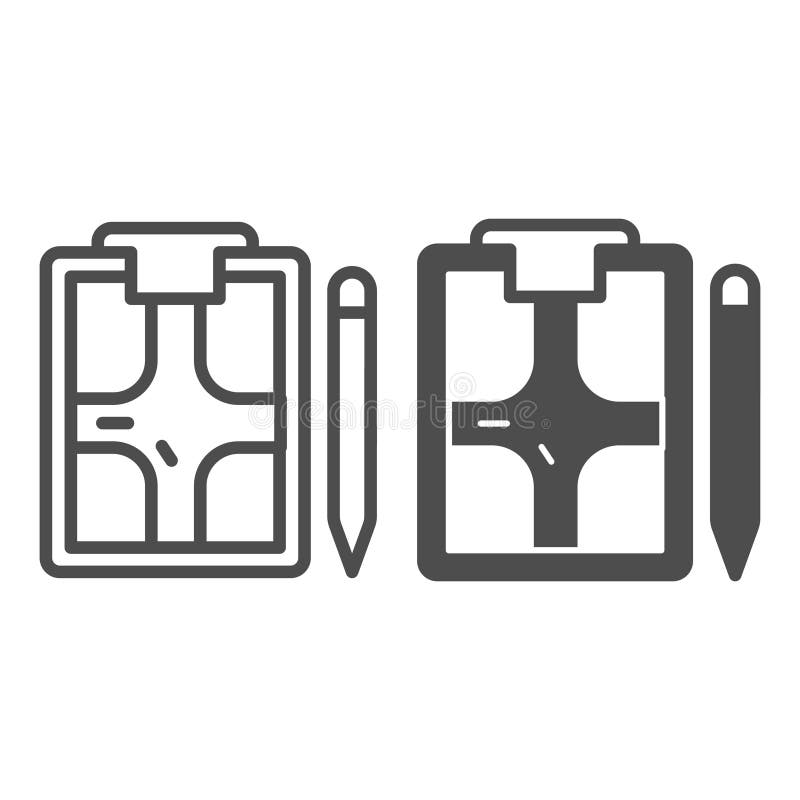 Traffic Rules Image and Pen Line and Solid Icon, Driver License Concept ...