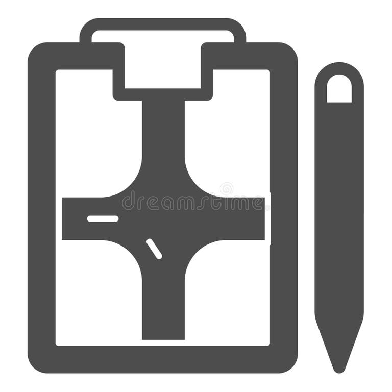 Traffic Rules Image and Pen Solid Icon, Driver License Concept. Vector ...