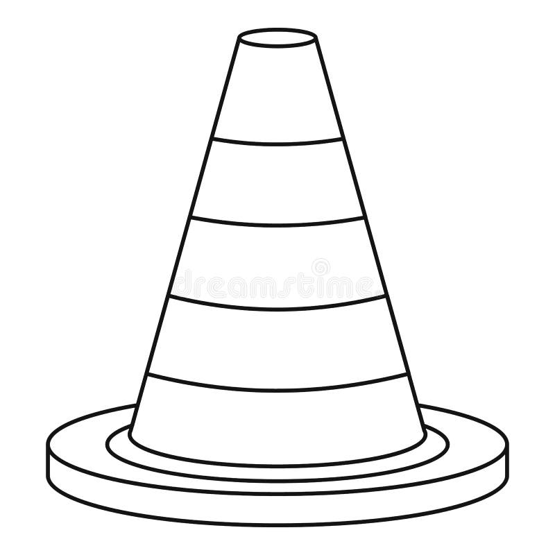 Traffic Safety Cone Icon, Outline Style Stock Vector - Illustration of ... Traffic Safety Cone Icon, Outline Style Stock Vector - Illustration of ...