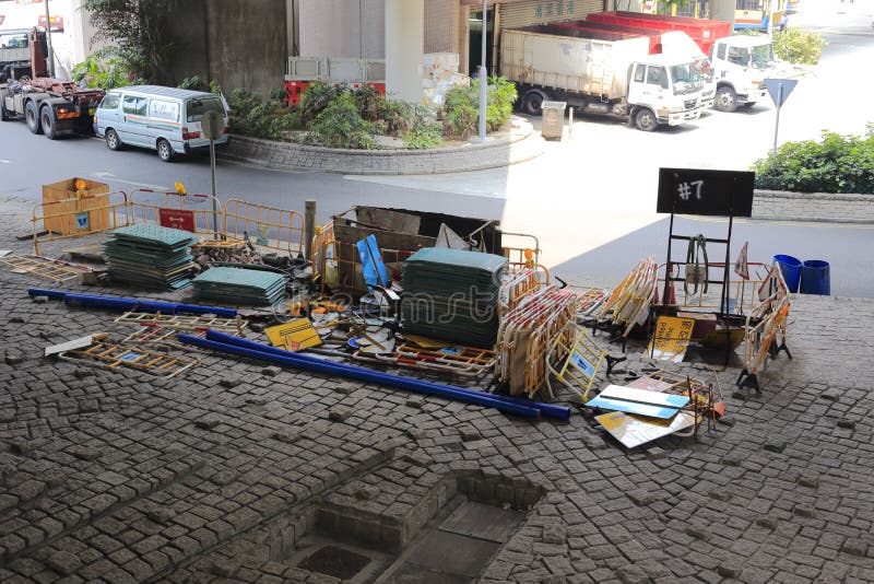 Traffic Safety Facilities Construction Editorial Photography - Image of ...