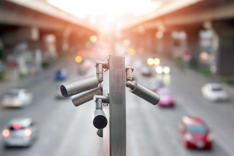 Traffic security camera. stock photo. Image of observe - 73757346