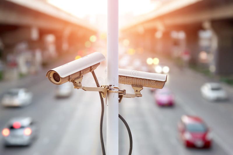 CCTV on the Road in the City. Stock Photo - Image of crime, record ...
