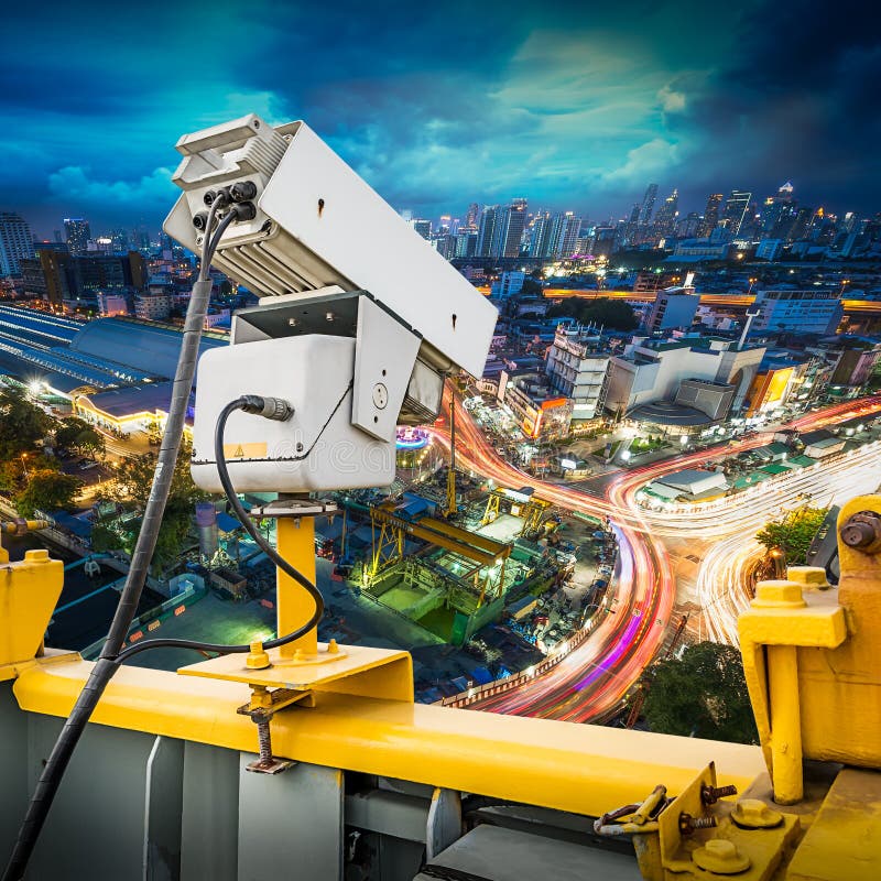 Traffic security camera stock photo. Image of secrecy - 98801820