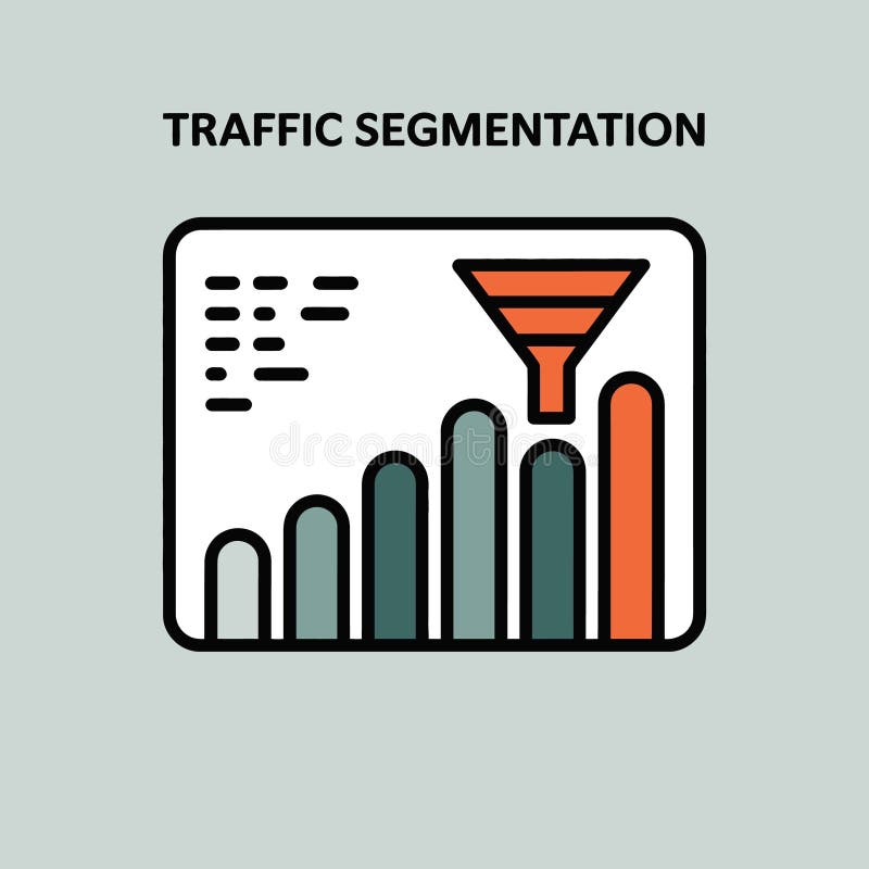 Traffic Segmentation Data Visualization Chart Showing Increasing Bar ...
