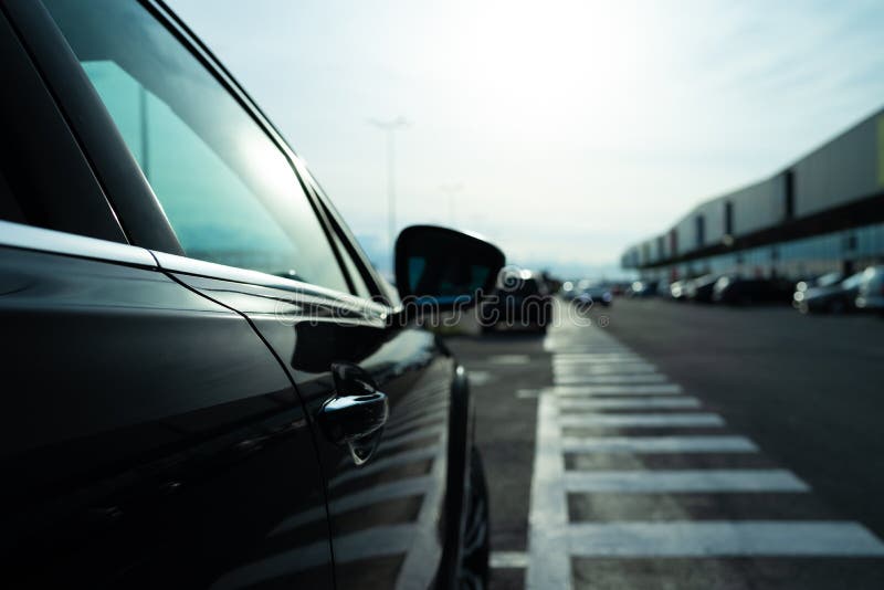 Traffic Shopping Mall Parking Car Perspective Stock Photo - Image of ...