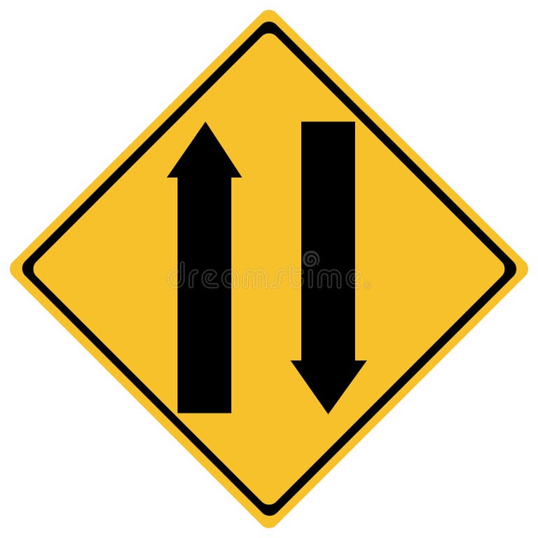 Road Sign Warning Two Way Traffic Stock Illustrations – 3,139 Road Sign ...